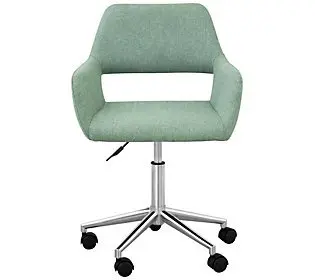 TEAMSON Fabric Swivel Home Office Chair, Mint