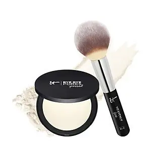 IT COSMETICS Bye Bye Pores Pressed Silk Powder With Luxe Brush