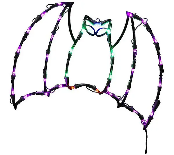 VICKERMAN 35 Lt Led Bat Window Decor 16x13