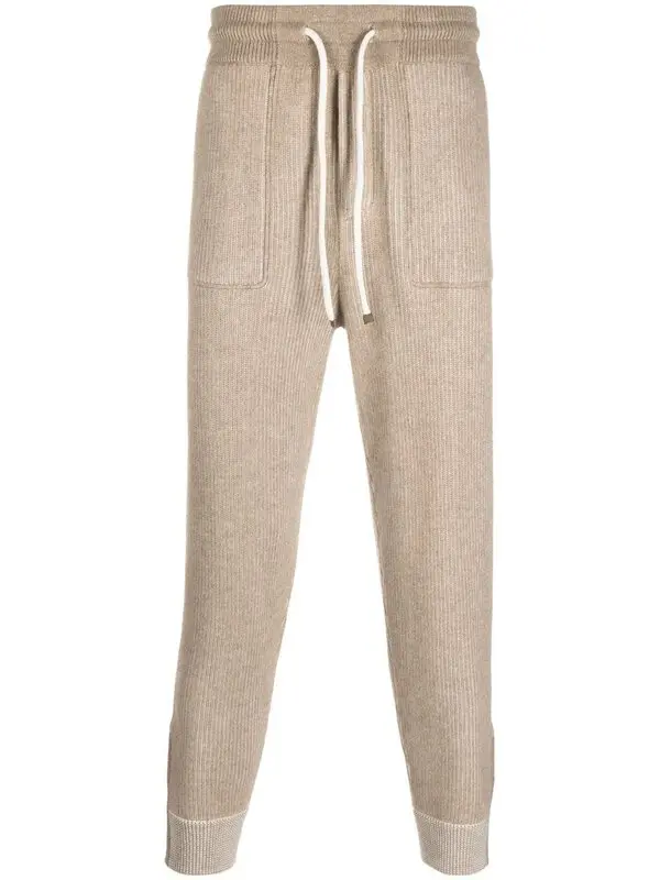 Brunello Cucinelli Cashmere Ribbed Joggers