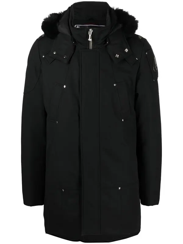Moose Knuckles Shearling Collar Parka Coat