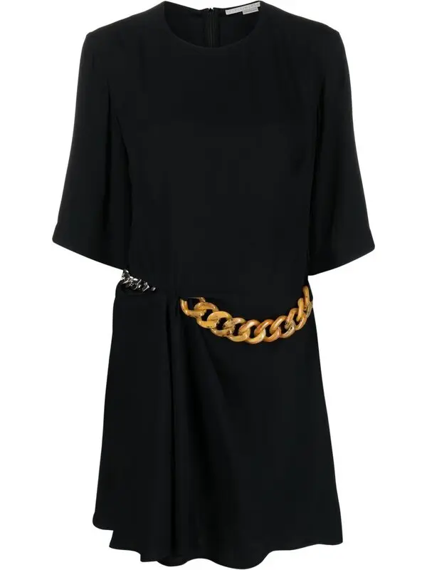 Stella McCartney Falabella Chain Mini Dress - Black