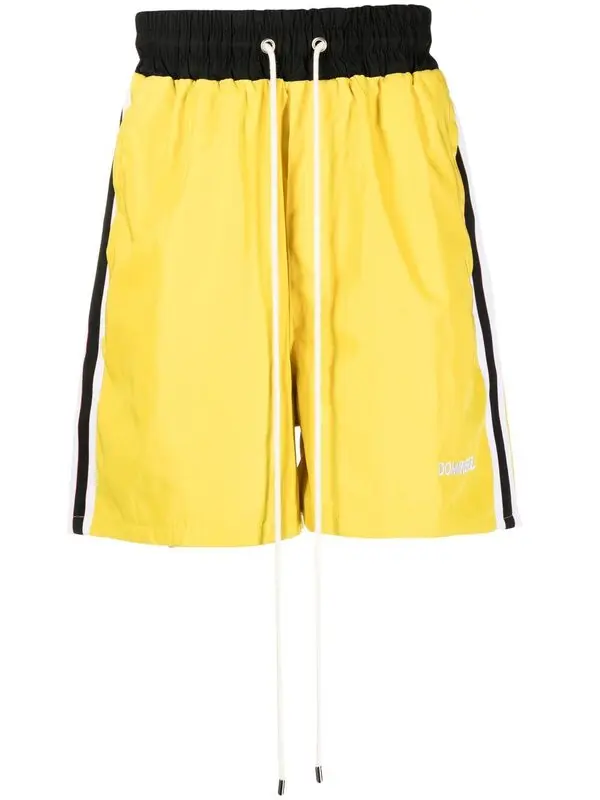 DOMREBEL Basketball Drawstring Shorts - Yellow