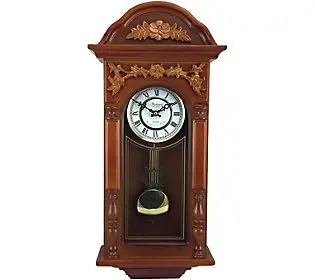 BEDFORD CLOCK COLLECTION Bedford Clock 27.5' Padauk Oak Finish Chiming W All Clock