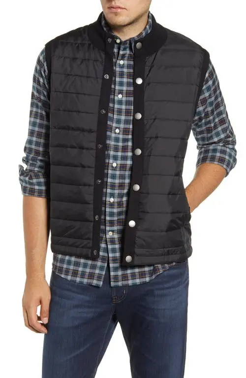 Barbour Mixed Media Vest - Black