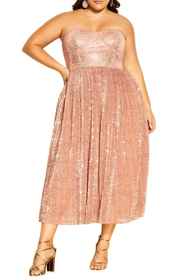 rose gold convertible dress Cinderella Divine CH189S Dress – DiscountDressShop