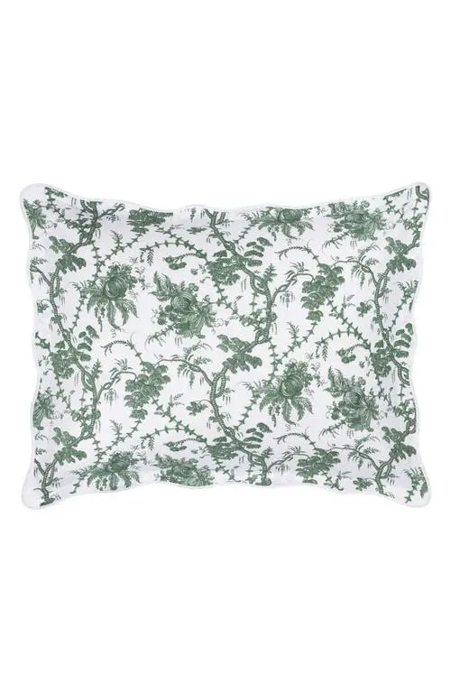 MATOUK San Cristobal Cotton Pillow Sham - Green