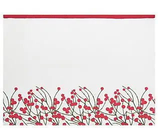 VALERIE PARR HILL 13' X 18' Berries Embroidered Placemat Set Of 6 Valerie