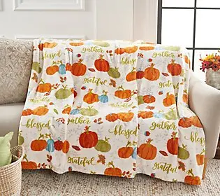 Hay Harvest Oversized Printed Harvest 60x80 Throw One-Color