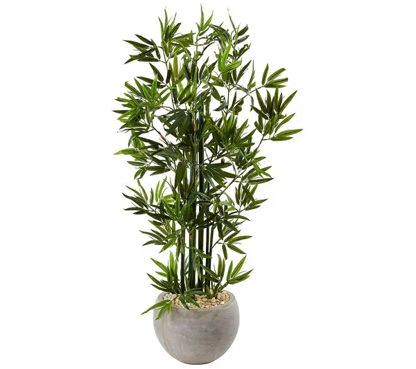 NEARLY NATURAL 4' Bamboo Tree In Sand Colored Bowl Nearly N Atural