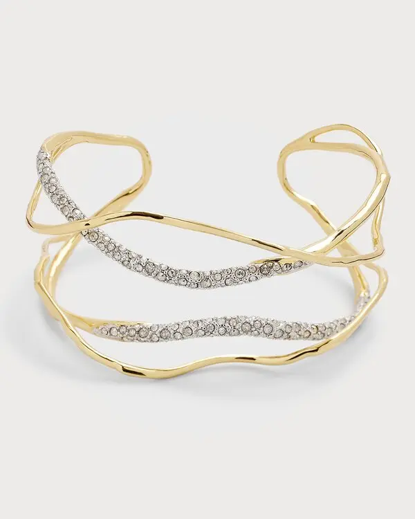 Alexis Bittar Solanales Crystal Cuff Bracelet - Gold