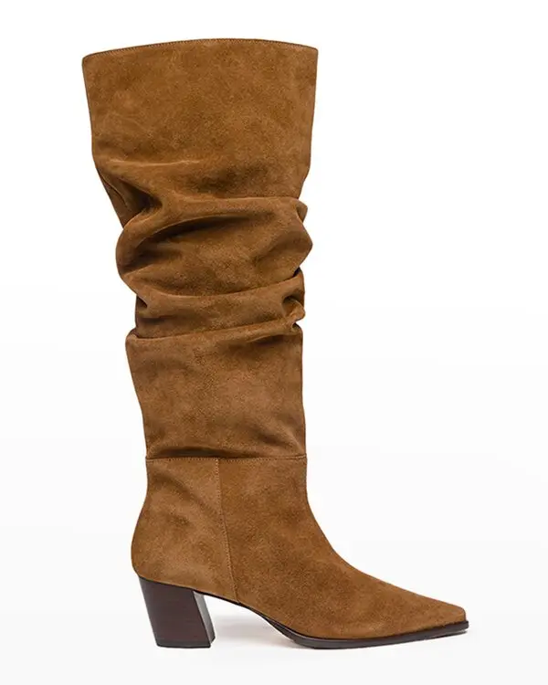Buy Bernardo Fallyn Suede Slouchy Knee Boots - Tobacco At 45% Off ...