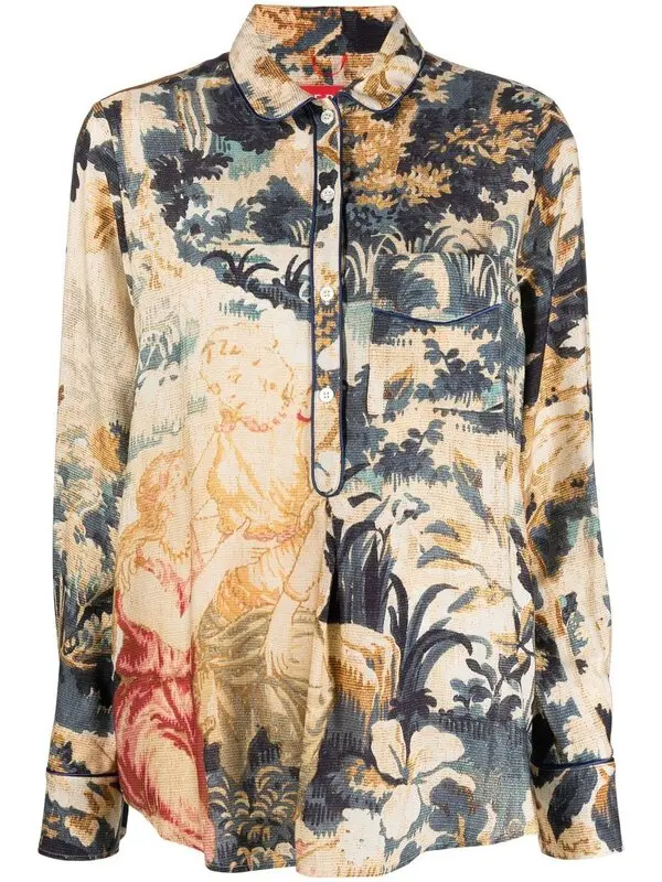 F.R.S FOR RESTLESS SLEEPERS Patterned Jacquard Shirt