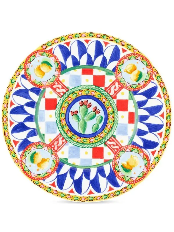 Dolce & Gabbana 2 Piece Fine Porcelain Dessert Plate Set - White