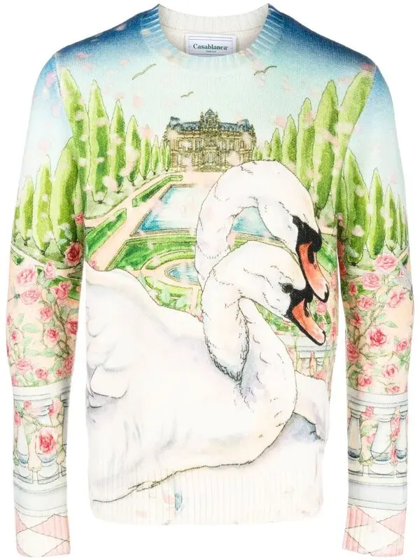 Casablanca L'amour En Fleur Jumper - Neutrals