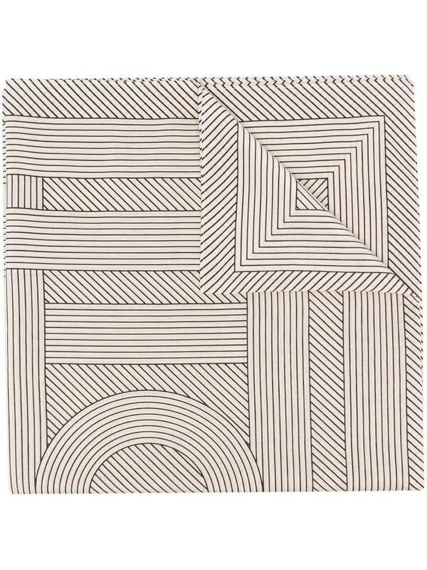 TOTÊME Striped Organic Cotton-silk Scarf - Neutrals