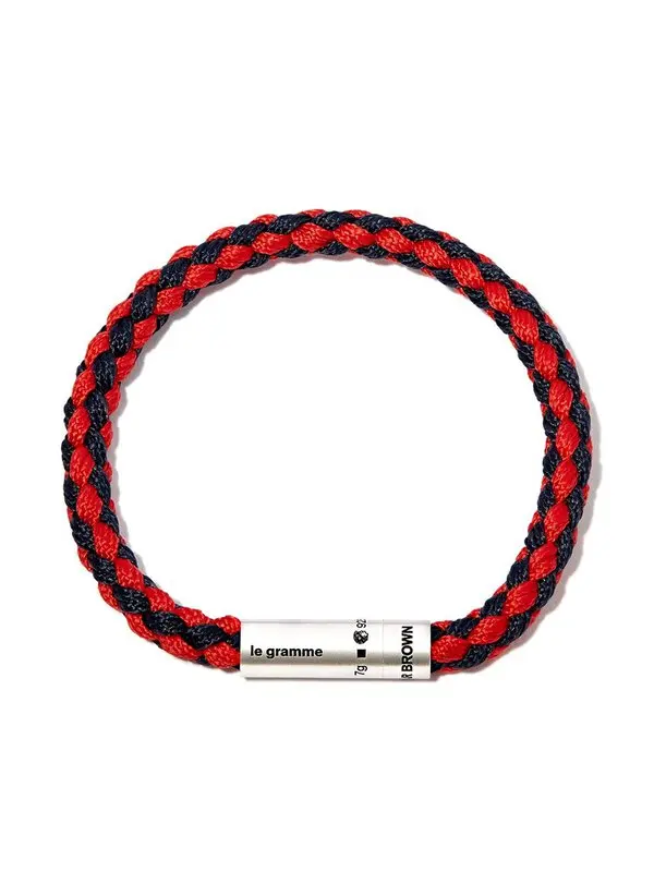 Le Gramme X Orlebar Brown Braided Bracelet - Silver