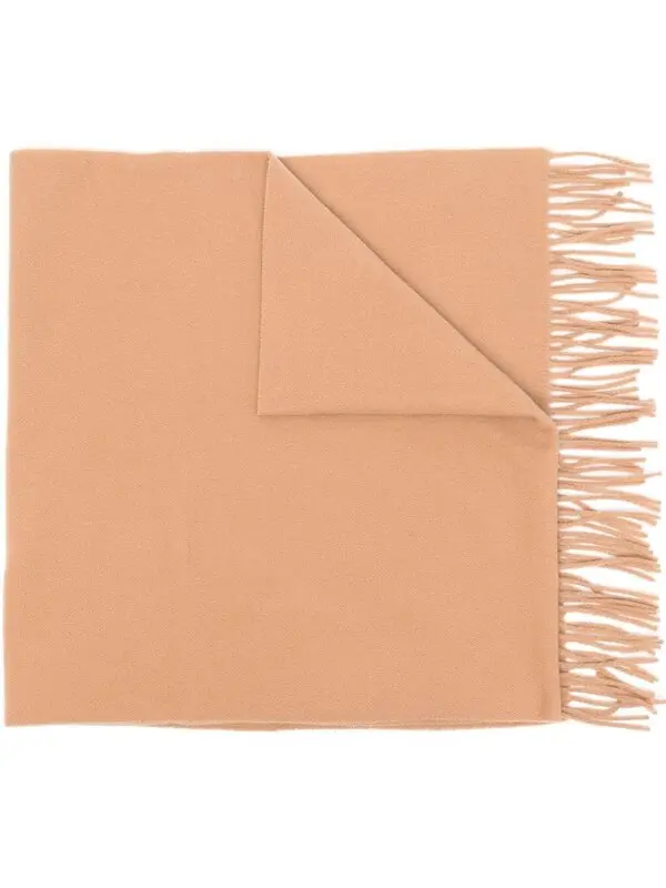 TOTÊME Fringe-edge Virgin Wool Scarf - Brown