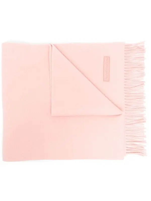 Acne Studios Fringed Wool Scarf - Pink
