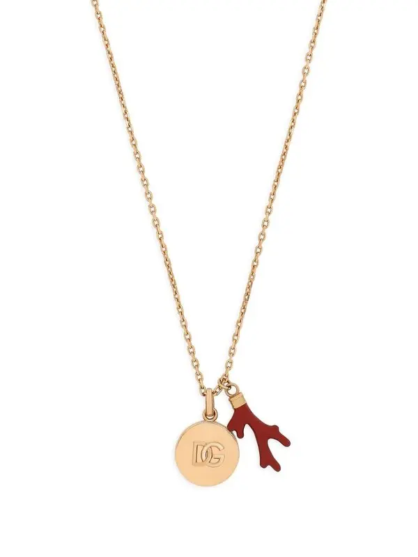 Dolce & Gabbana Dg Pendant Chain Necklace - Gold