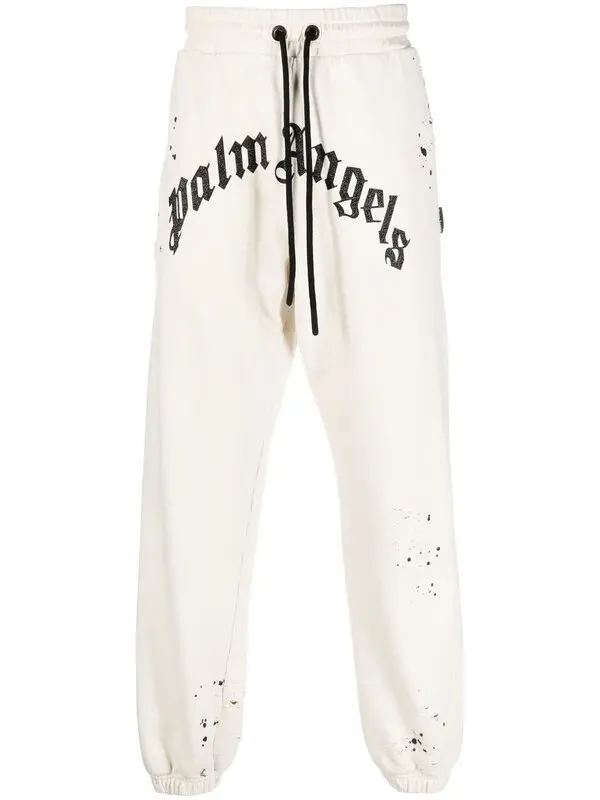 Palm Angels Straight-leg Track Pants - White