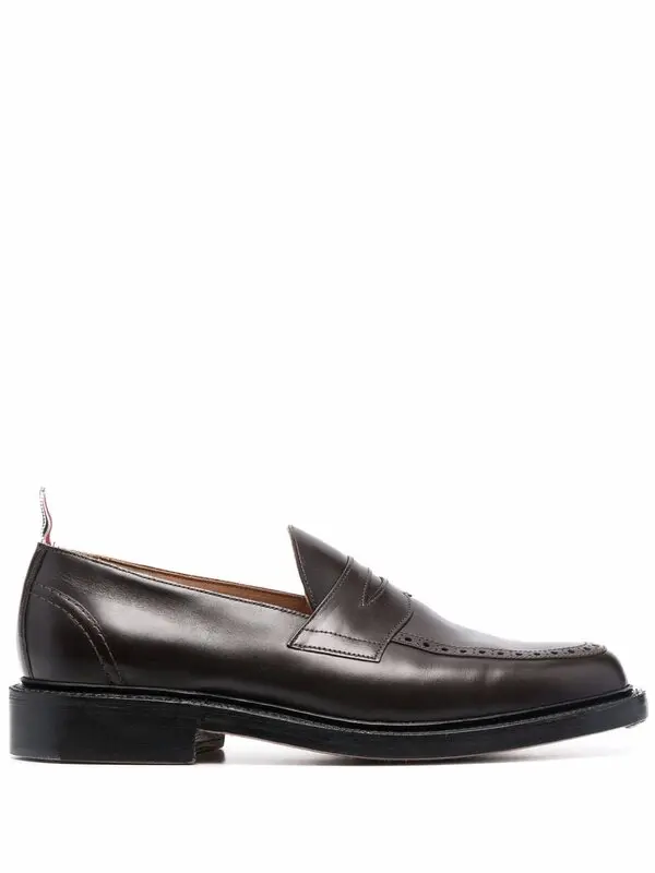 Thom Browne Goodyear-sole Penny-slot Loafers - Brown