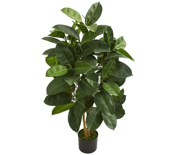 NEARLY NATURAL 4' Artificial Oak Ficus Tree By