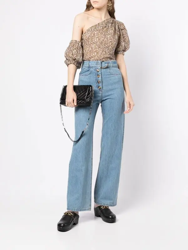 MARANT ETOILE Asymmetric Floral-print Blouse - Multicolour