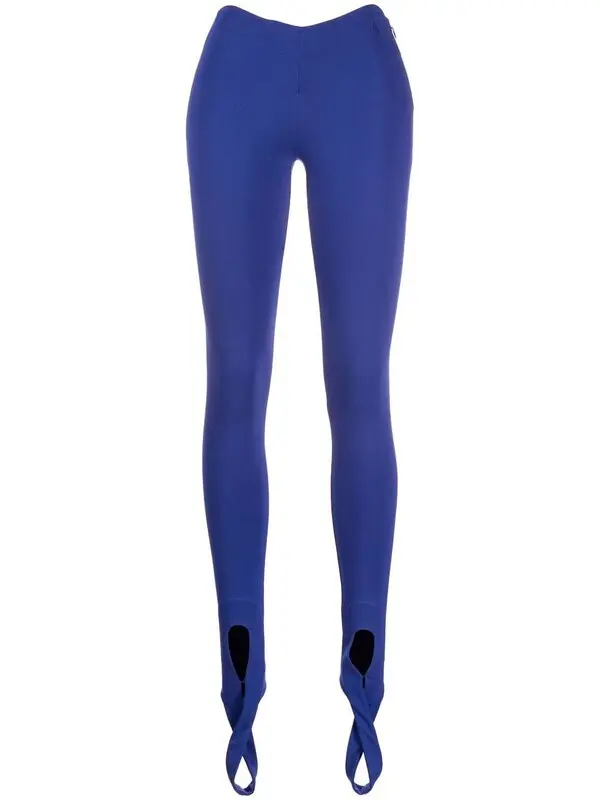 Attico Lea Stirrup Leggings - Blue