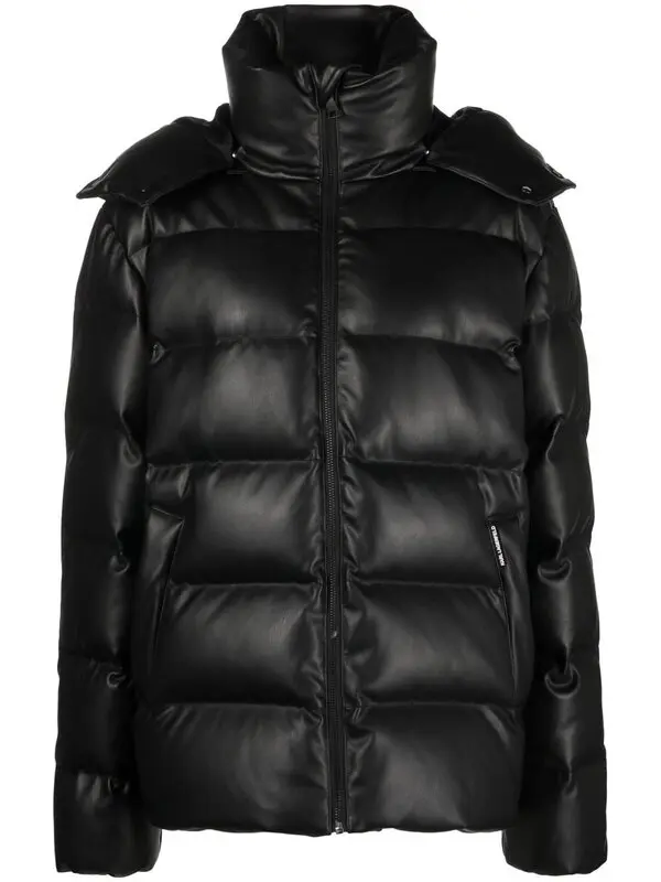 Karl Lagerfeld Ogo-embroidered Padded Down Jacket - Black | Editorialist