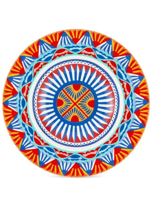 Dolce & Gabbana 2 Piece Fine Porcelain Soup Plate Set - Orange
