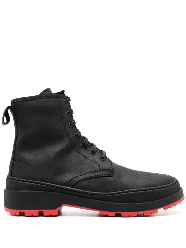 Camper Colour-block Lace-up Boots