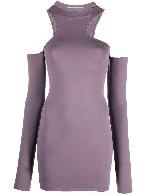 Off-White Asymmetric Mini Dress - Purple