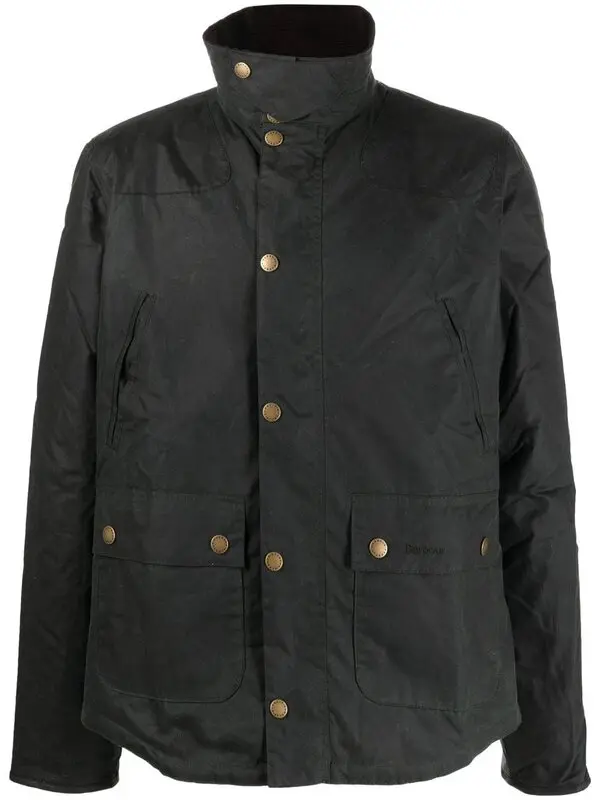 Barbour Reelin Wax-coated Jacket - Blue