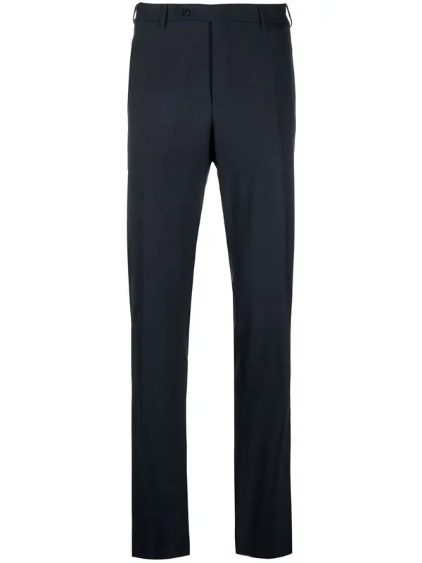 Canali Straight Leg Tailored Trousers - Blue