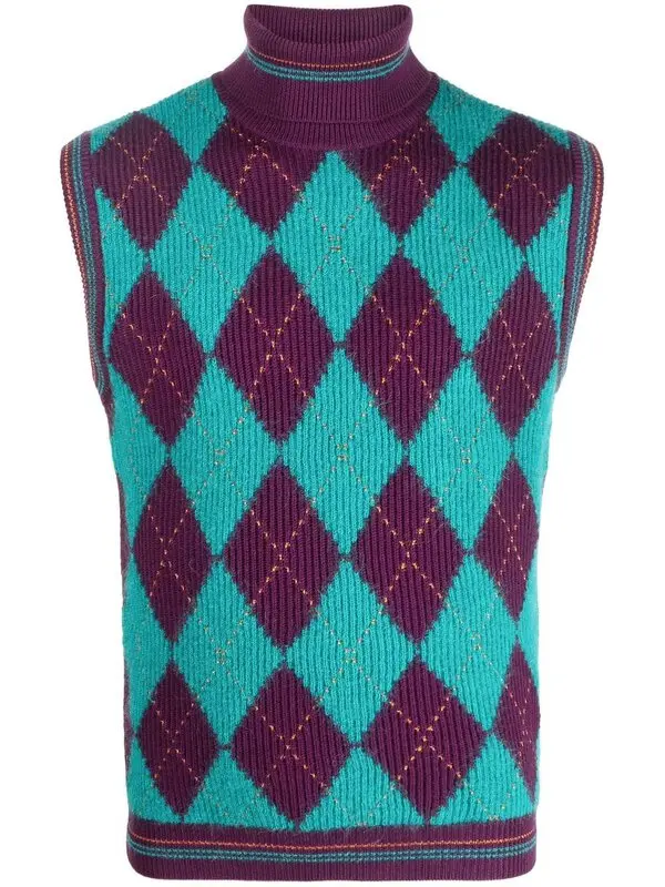 Versace Sleeveless Roll Neck Jumper