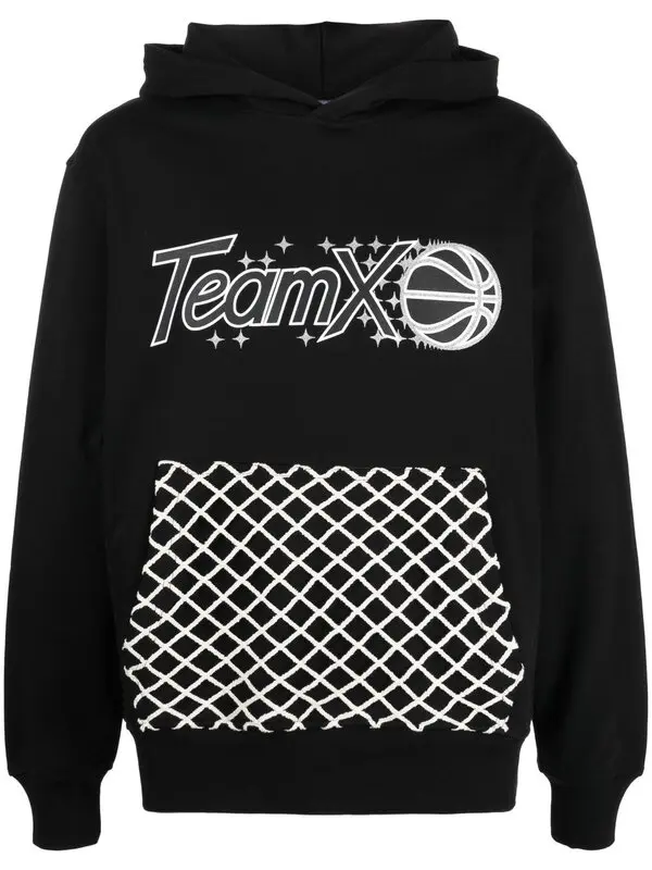 JUST DON Graphic-print Cotton Hoodie