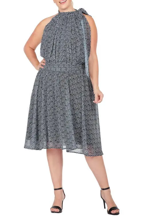 STANDARDS & PRACTICES Halter Neck Flounce Dress