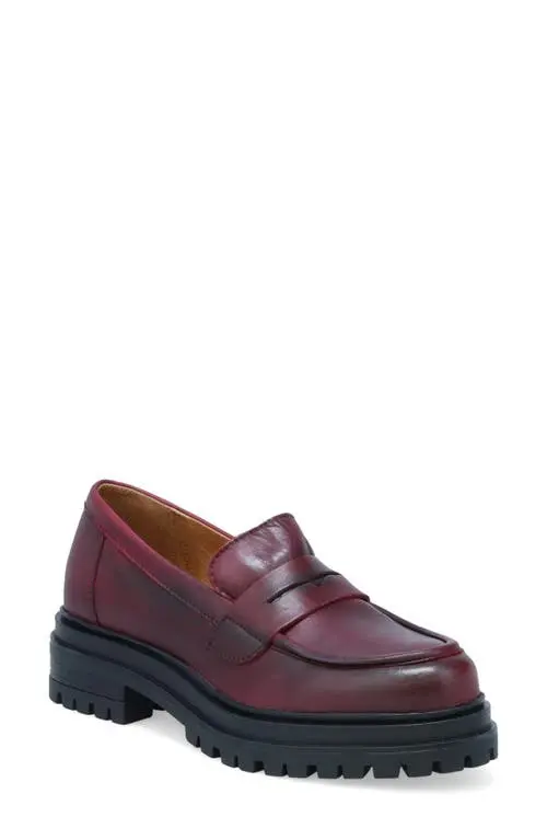 Miz Mooz Legend Platform Loafer - Bordeaux Antique