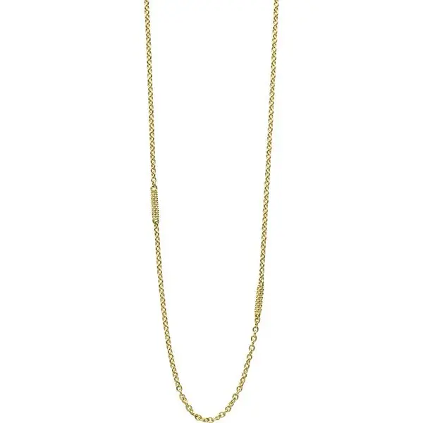 Lagos Signature Caviar Long Station Necklace