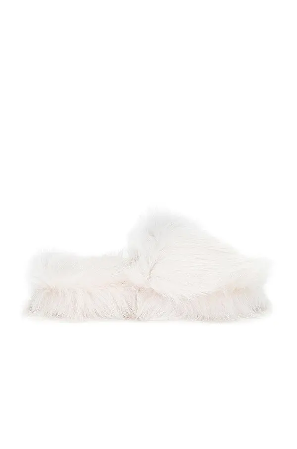 Bottega Veneta Shearling Resort Slides - White