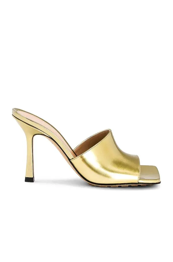 Bottega Veneta Stretch Mule Sandals - Gold
