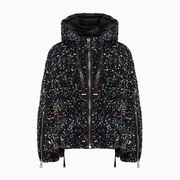 Khrisjoy Puffy Sequin Puffer Jacket - Multi | Editorialist
