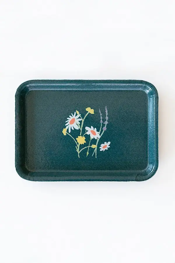 THREE POTATO FOUR Floral Tray - Blue