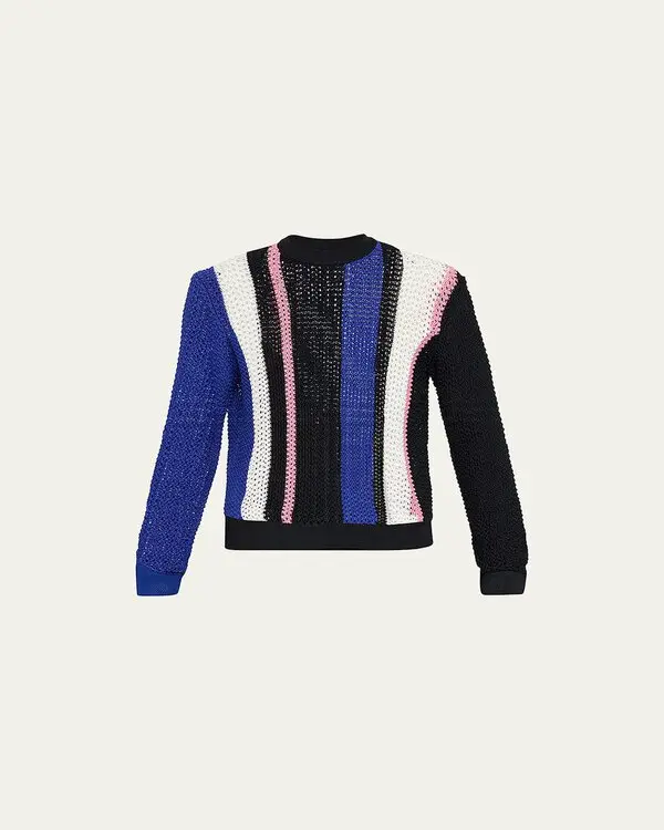 3.1 Phillip Lim Block Stripe Pointelle Sweater