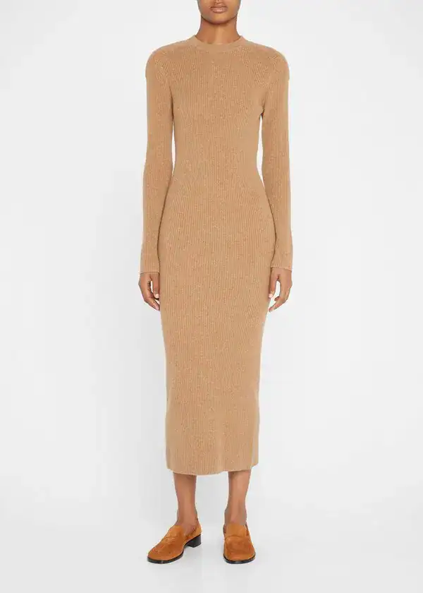 Buy IRO PARIS Liette Ribbed Cashmere Midi Dress - Anthracite At 60% Off ...