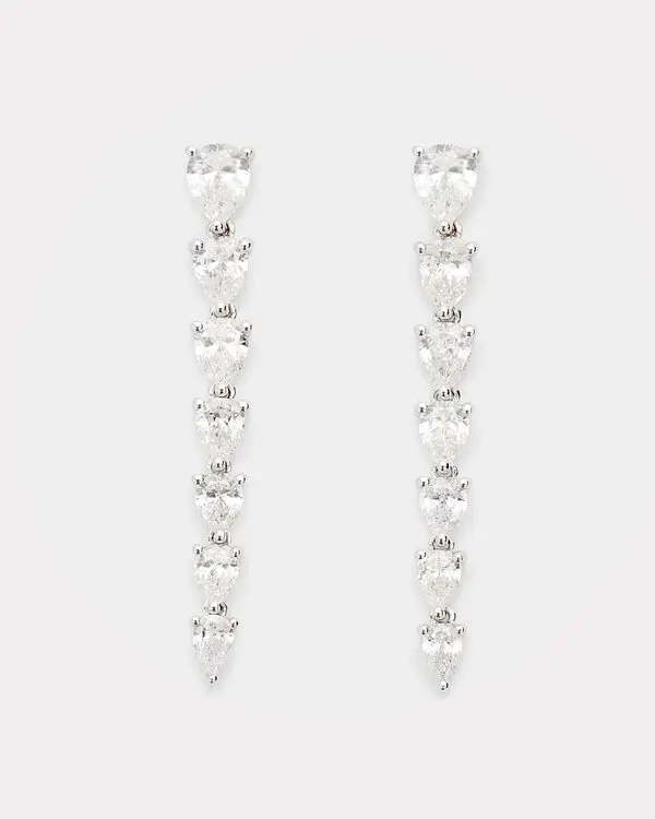 ANITA KO Sept Graduated Pear Diamond Drop Earrings