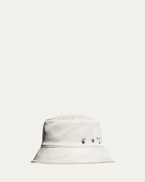 Off-White Delave Canvas Bucket Hat - Beige / Black