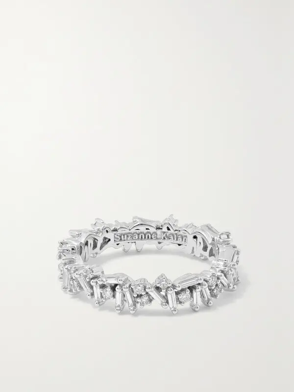 SUZANNE KALAN Icon Eternity 18-karat Diamond Ring - Silver