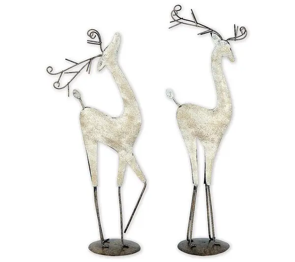 SUNSET VISTA DESIGNS Graceful Reindeer Tabletop- Set Of 2